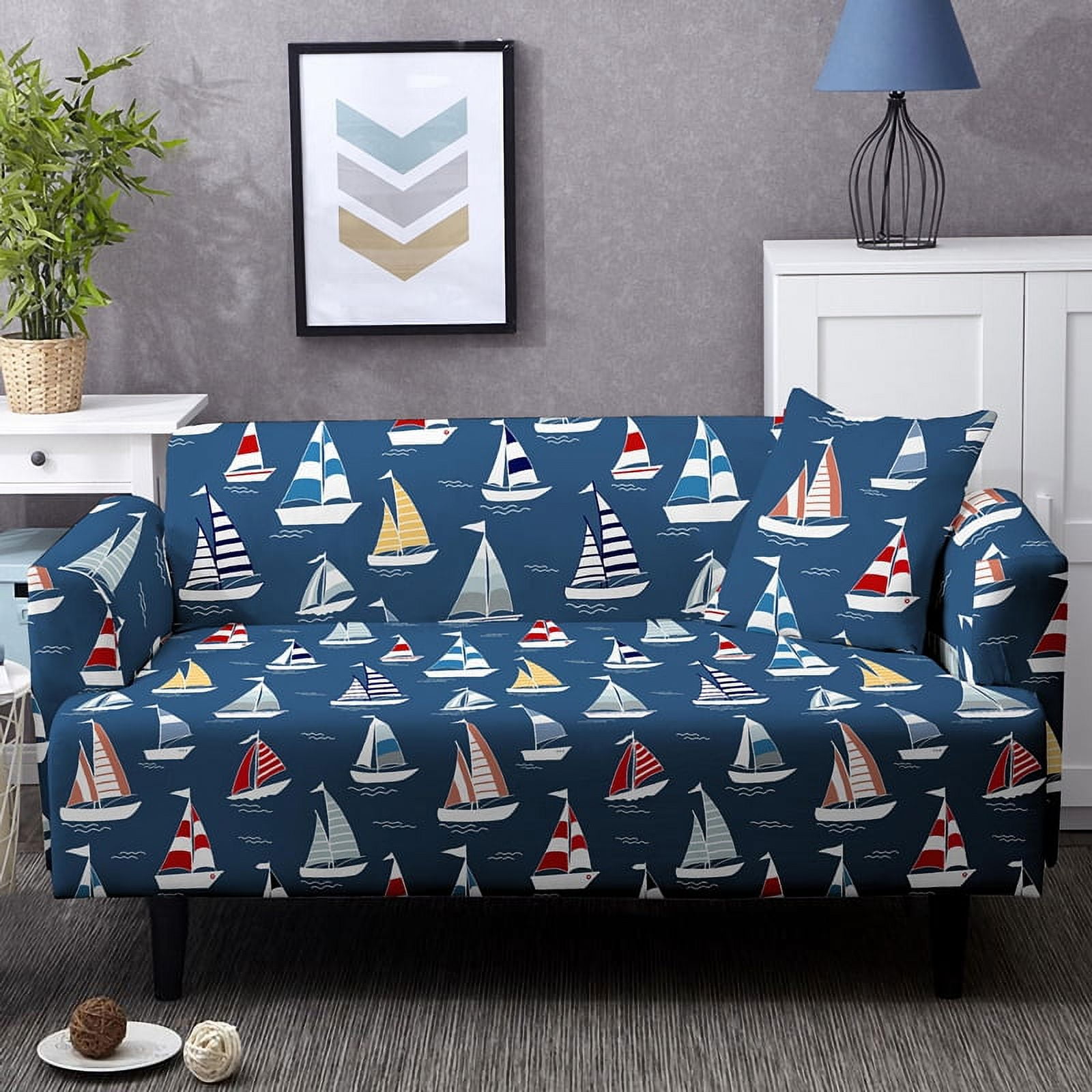 Cartoon Stretch Elastic Sofa Cover Non Slip Dust-proof Slipcover L ...