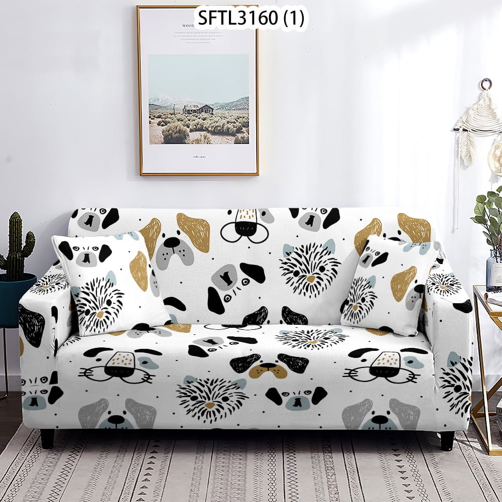Cartoon Stretch Sofa Cover Modern Combination Corner Sofa CoverSofa ...
