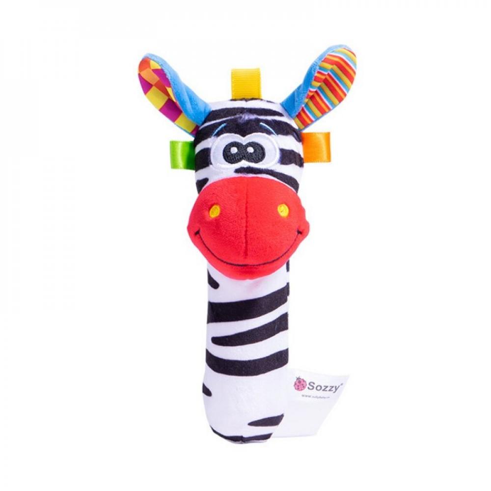 Cartoon Stuffed Animal Baby Soft Plush Hand Rattle Squeaker Sticks For ...