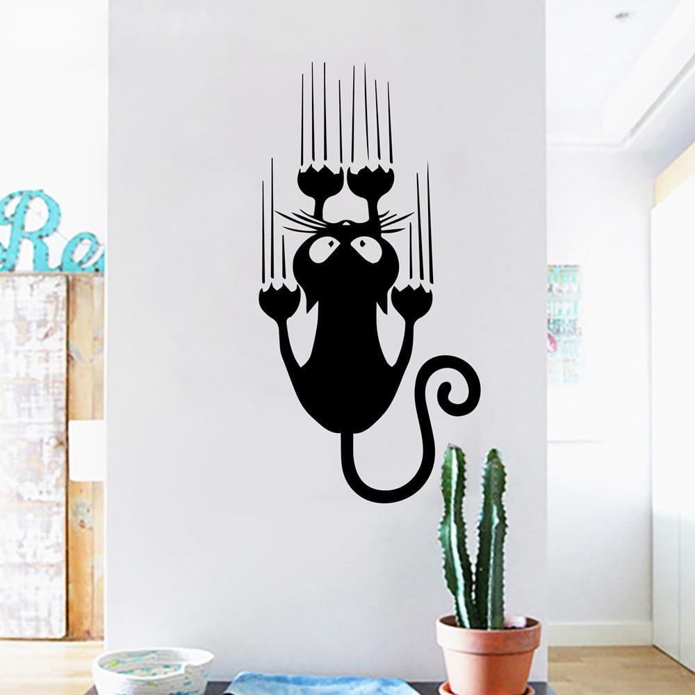 Cartoon Style Cat Vinyl Wall Stickers Room Decoration Accessories Wall ...