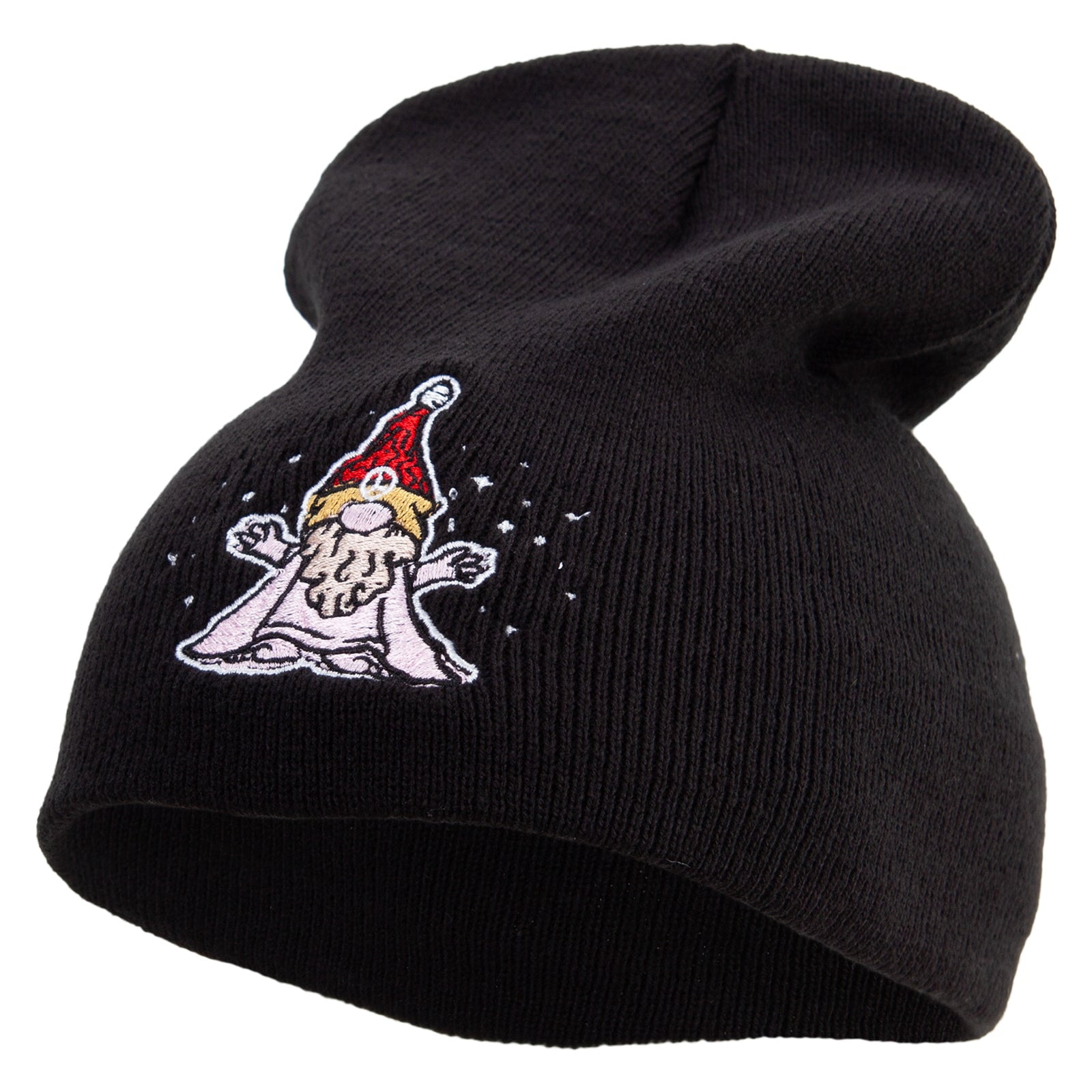 Cartoon Style Chirstmas Elf Embroidered 8 inch Acrylic Short beanie ...