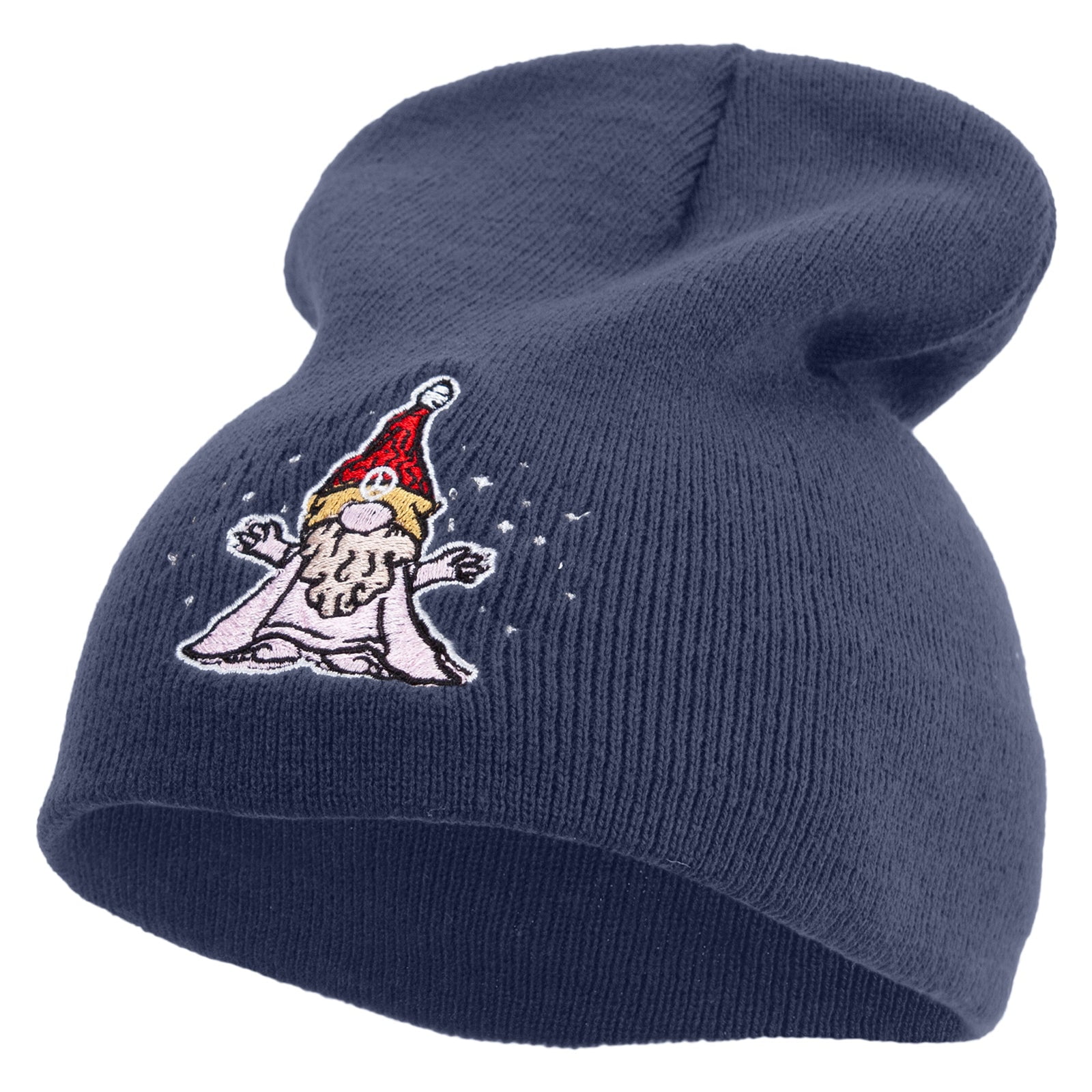 Cartoon Style Chirstmas Elf Embroidered 8 inch Acrylic Short beanie ...