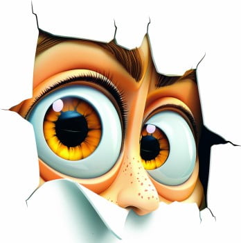 Cartoon Style Peeking Car Decal – Fun and Unique Anime Vinyl Decal ...