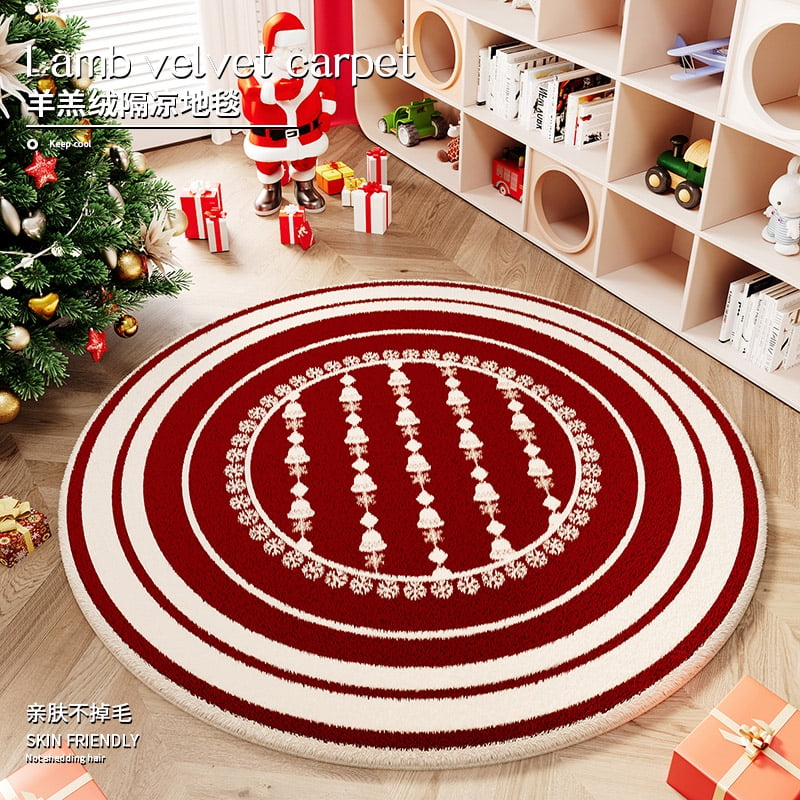 Cartoon Style Rugs for Bedroom Christmas Living Room Decoration Red ...