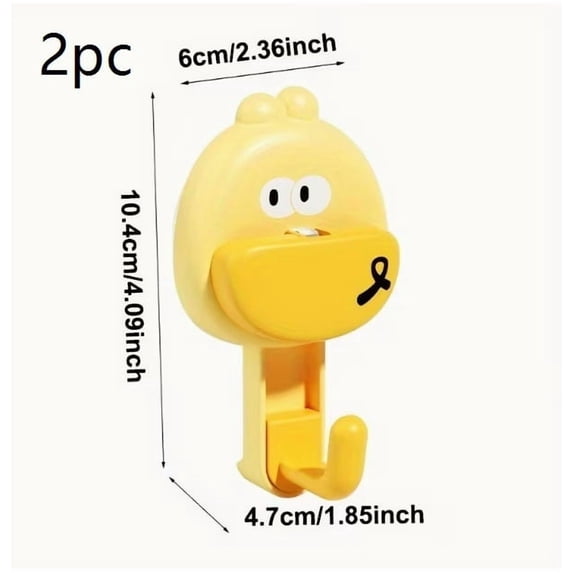 Cartoon Suction Cup Hook Set - No Punching, Strong Adhesive Hooks for ...