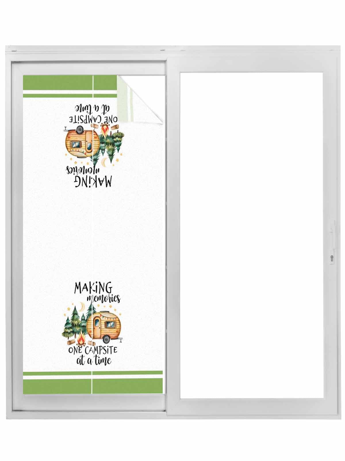 Cartoon Summer Window Privacy Film Stained Glass Window Film Decorative ...