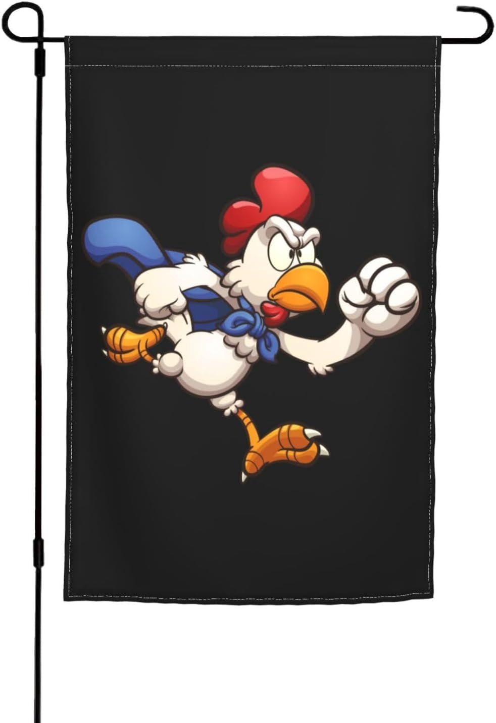 Cartoon Super Chicken Garden Flag Double Sided 12x18 Inch Vertical ...