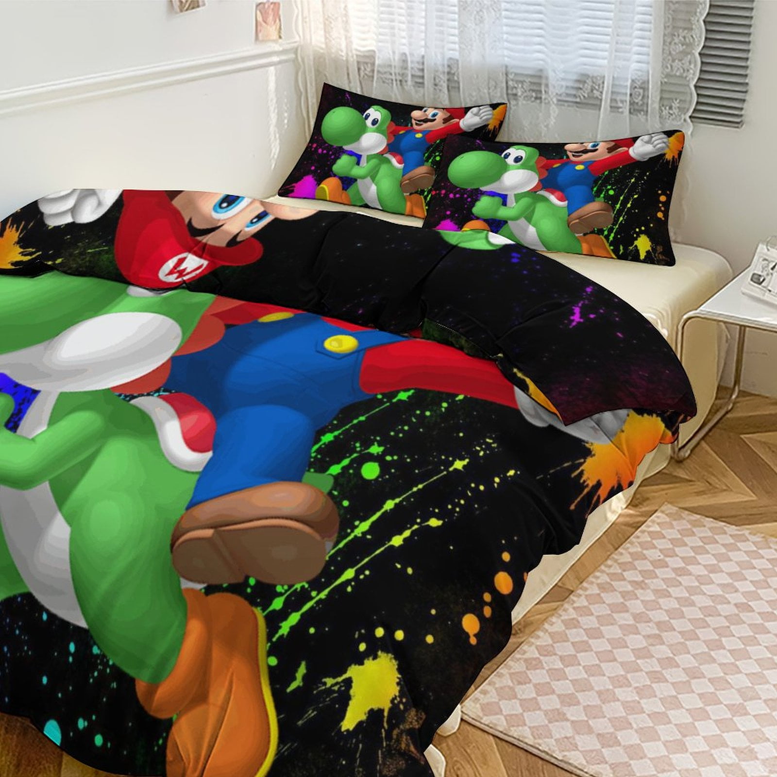 Cartoon Super Mario 3 Pieces Bedding Sets Double Sided Printed Soft ...