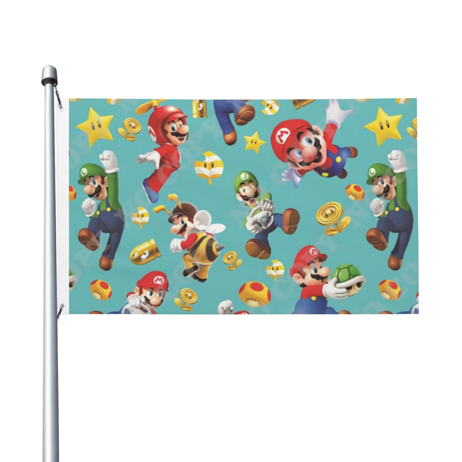 Cartoon Super Mario And Luigi30 3x5ft Face Flag Fade Proof Holiday Fall ...