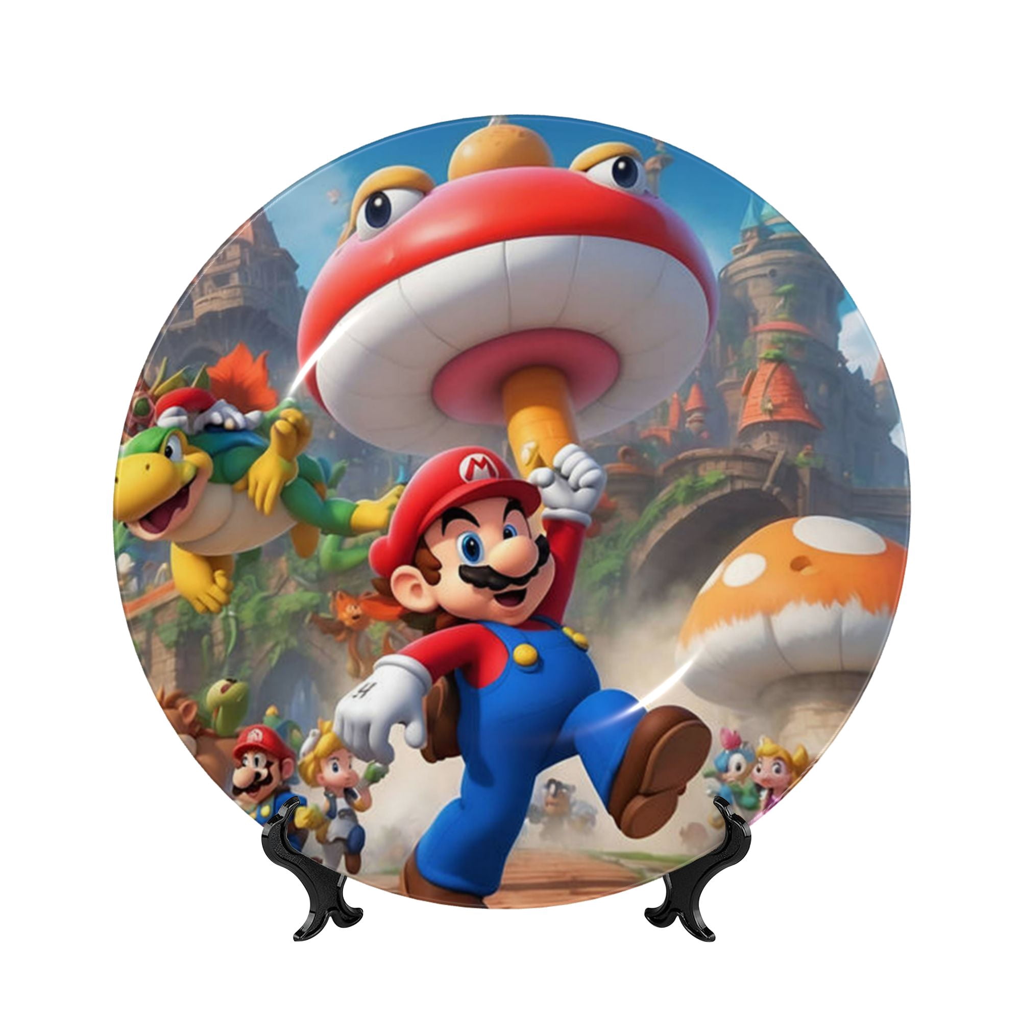 Cartoon Super Mario Bone China Decorative Plate Ceramic Decorative ...