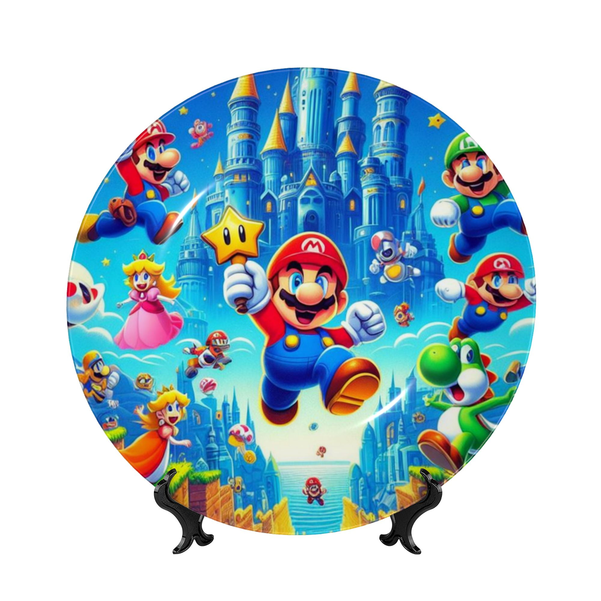 Cartoon Super Mario Bone China Decorative Plate Ceramic Decorative ...