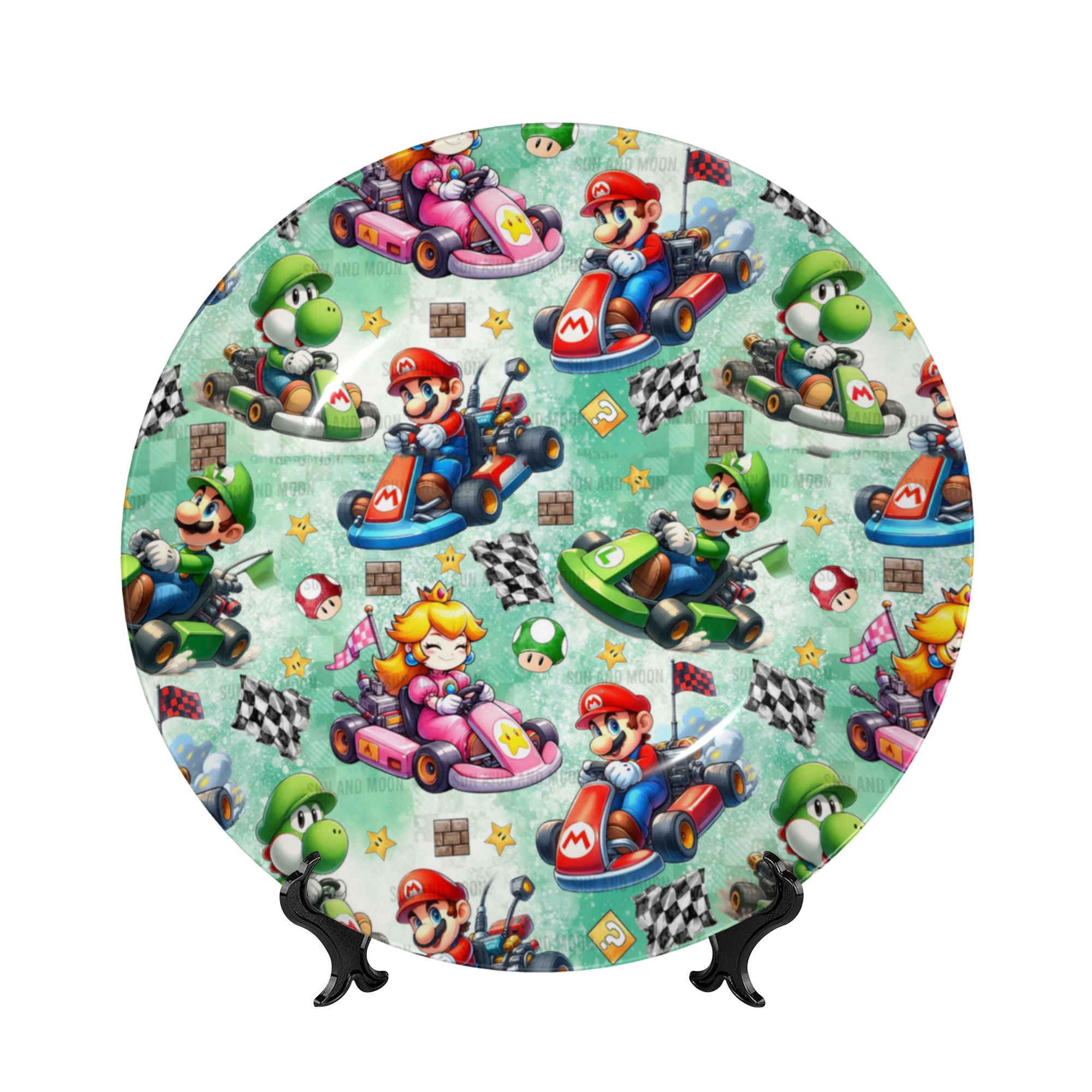 Cartoon Super Mario Bone China Decorative Plate Ceramic Decorative ...