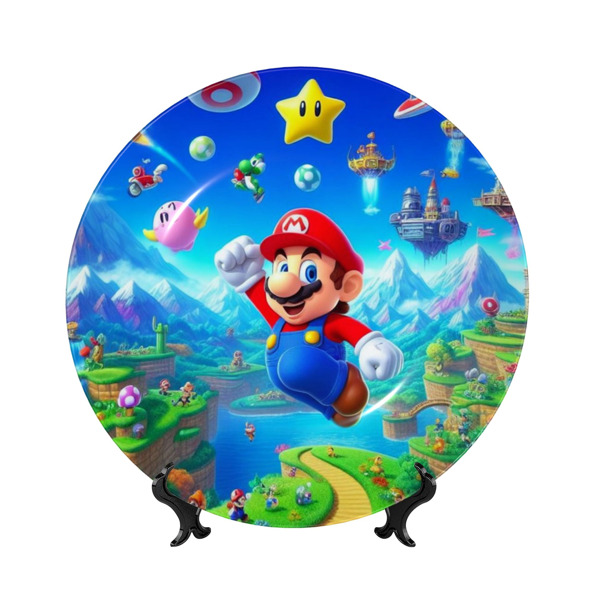Cartoon Super Mario Bone China Decorative Plate Ceramic Decorative ...