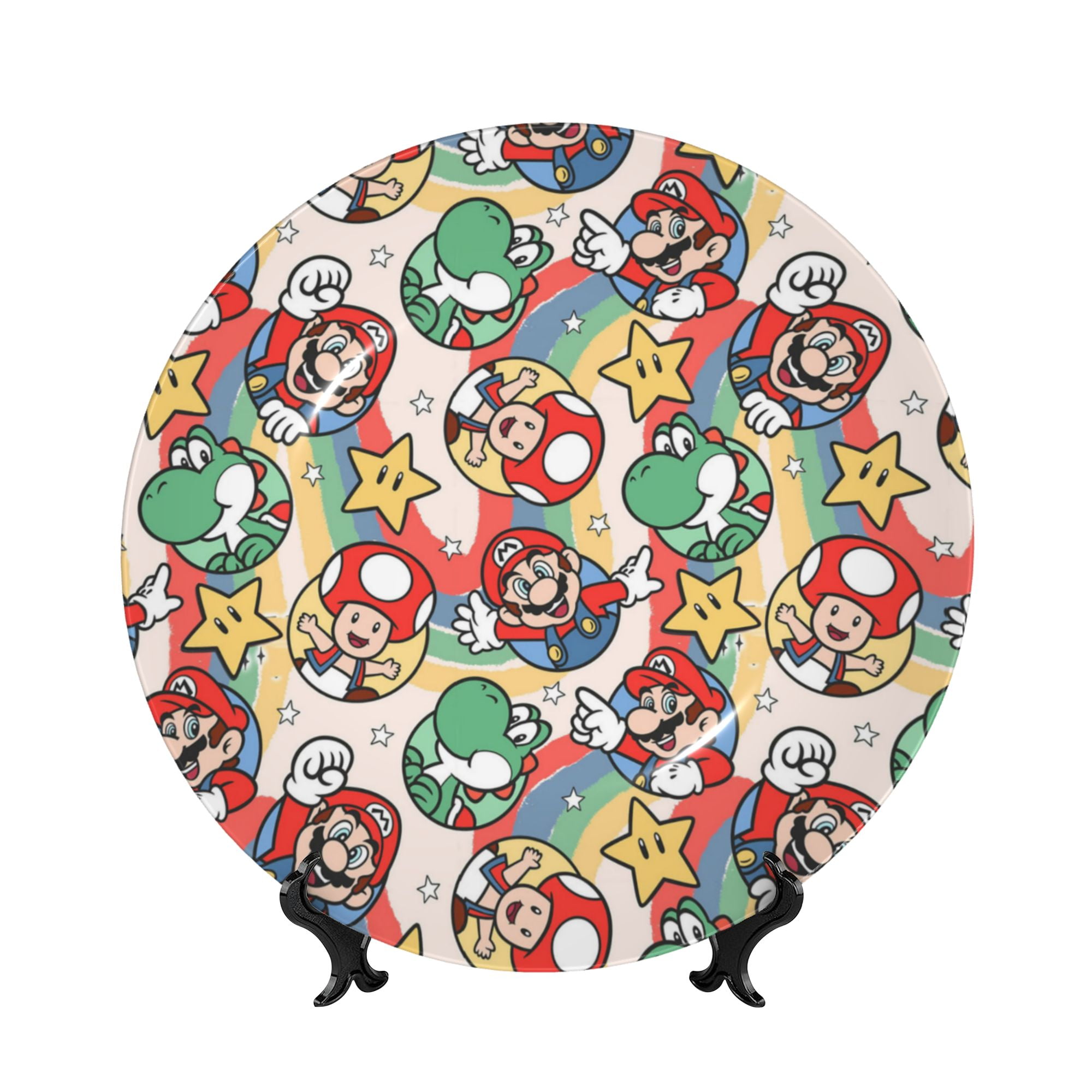 Cartoon Super Mario Bone China Decorative Plate Ceramic Decorative ...