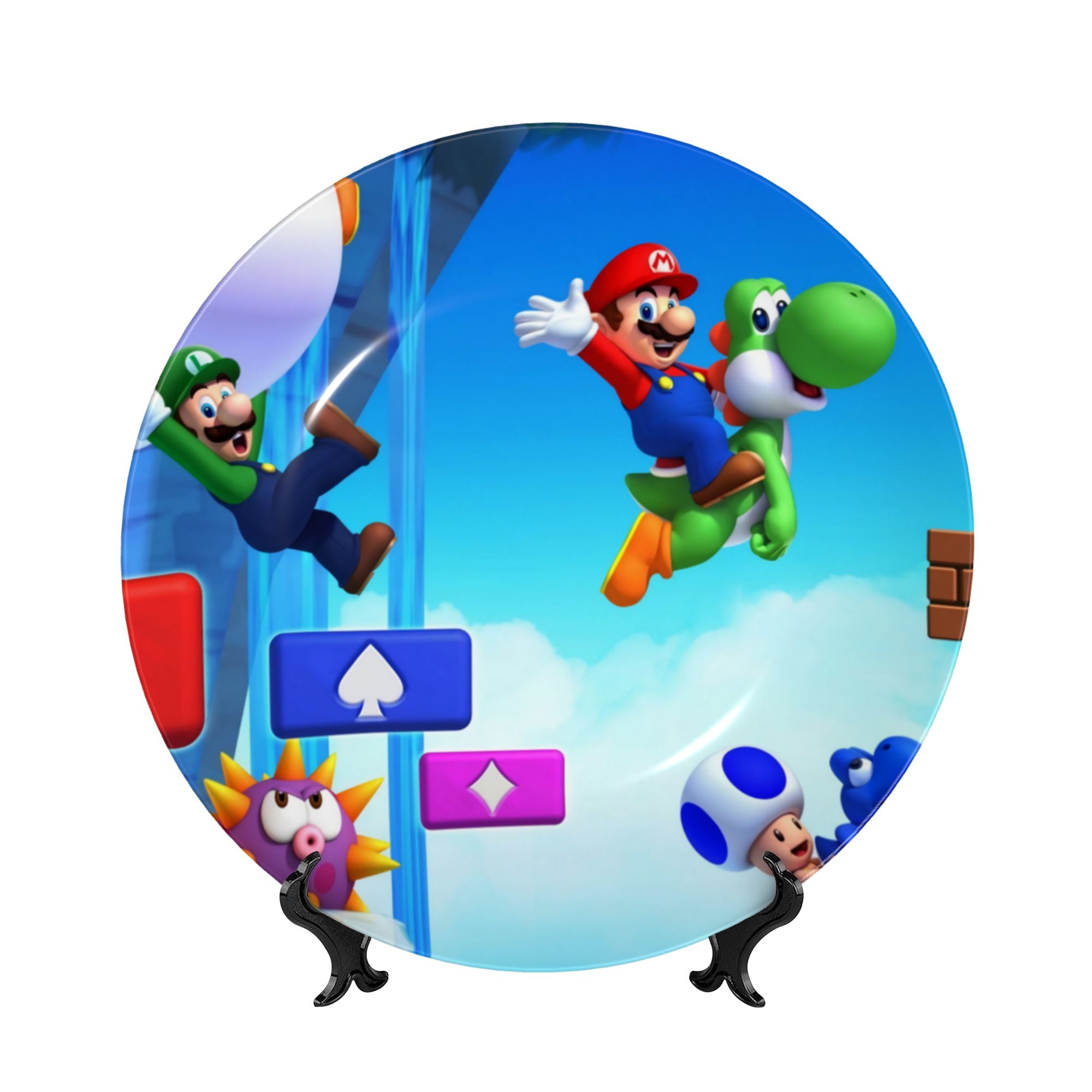 Cartoon Super Mario Bone China Decorative Plate Ceramic Decorative ...