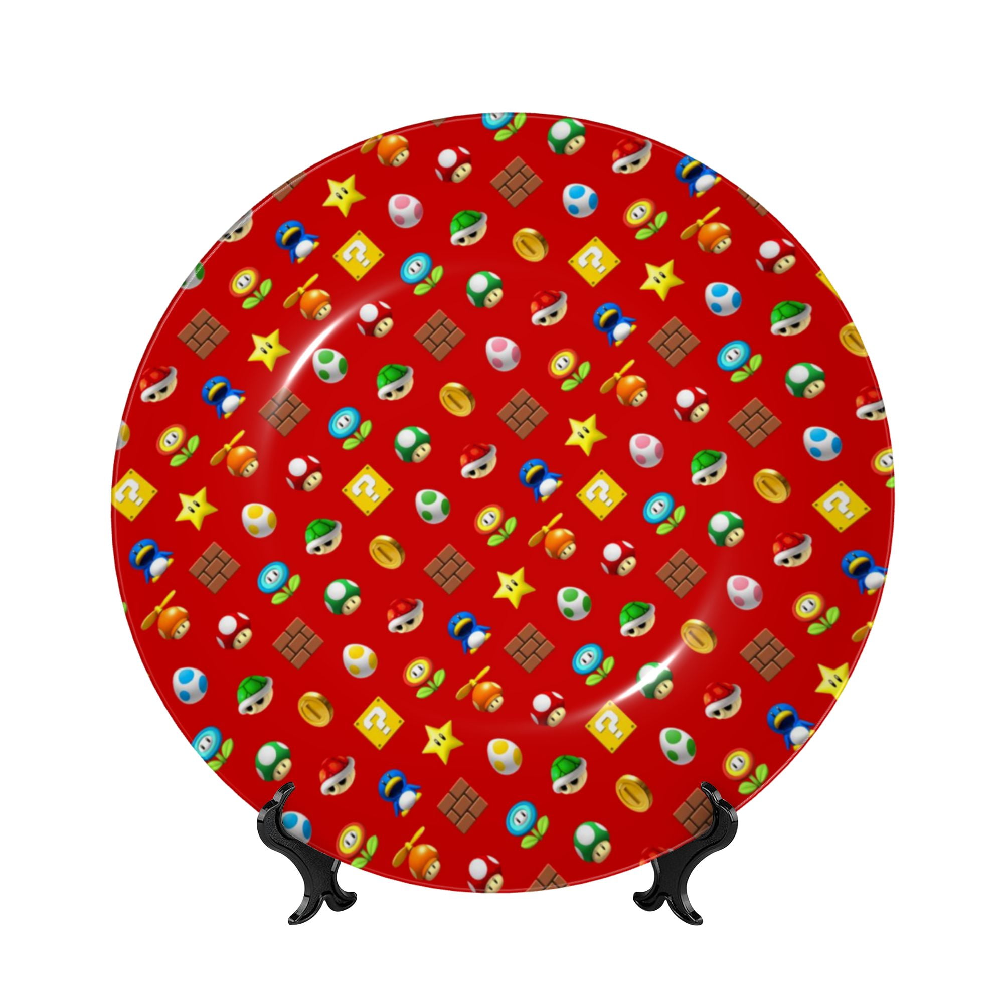 Cartoon Super Mario Bone China Decorative Plate Ceramic Decorative ...