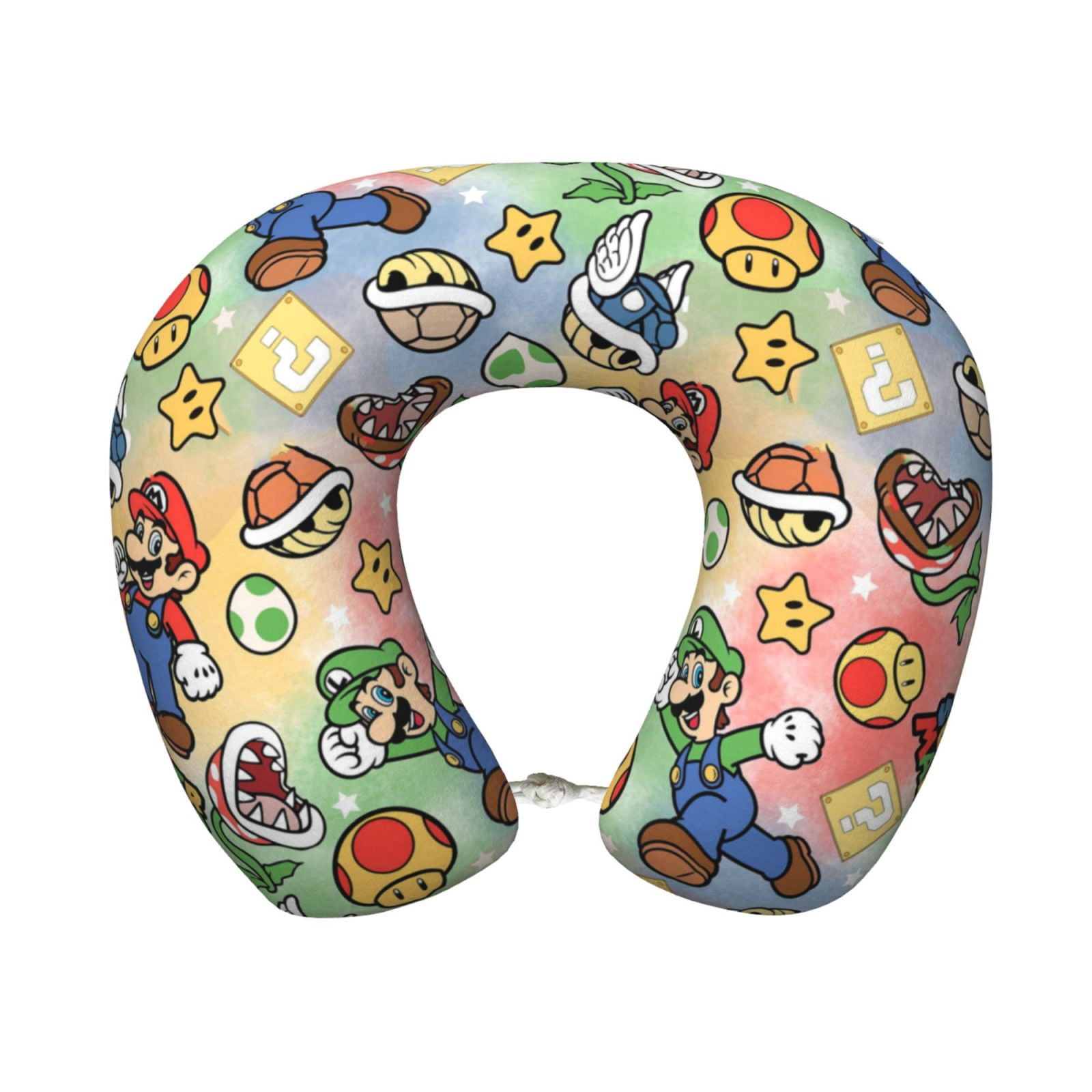Cartoon Super Mario Cute Travel Neck Pillow for Kids Boys & Girls ...