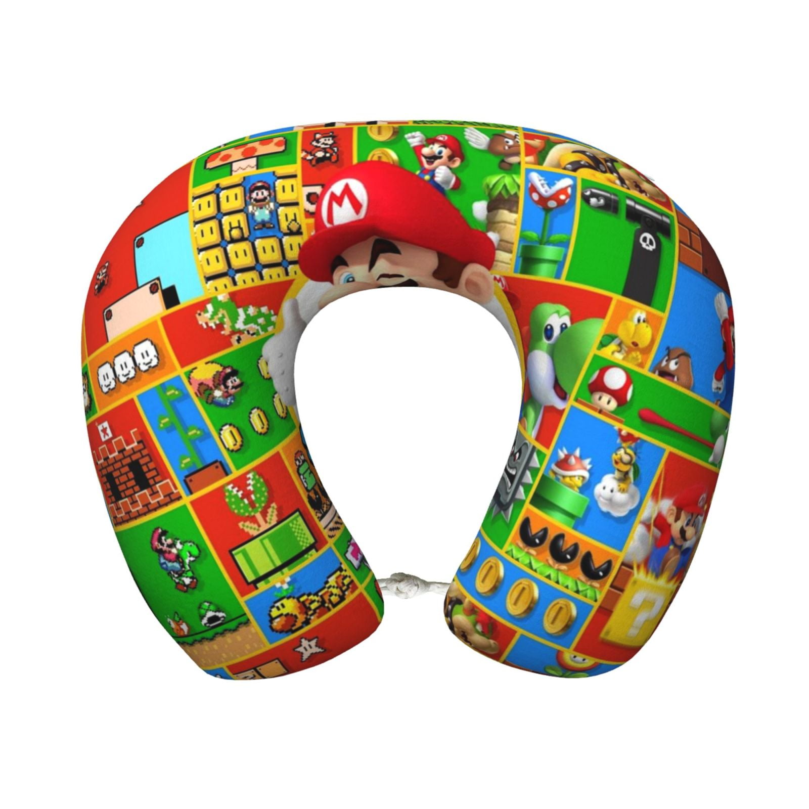 Cartoon Super Mario Cute Travel Neck Pillow for Kids Boys & Girls ...