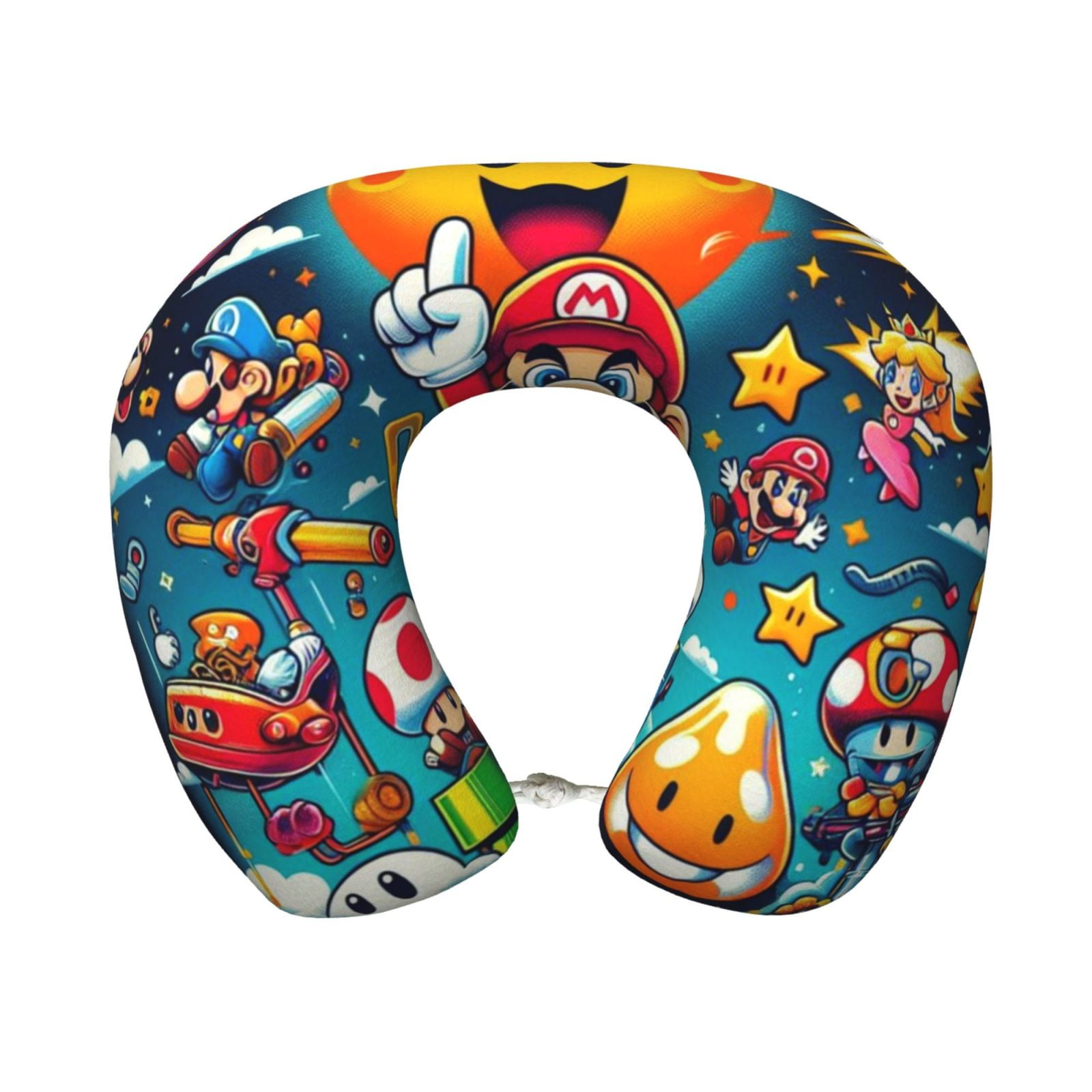 Cartoon Super Mario Cute Travel Neck Pillow for Kids Boys & Girls ...