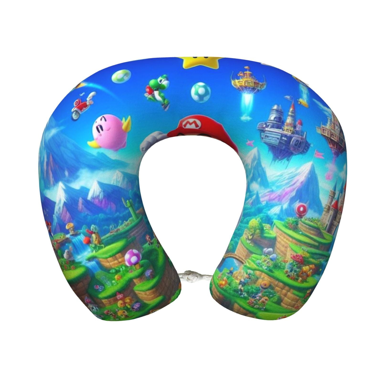 Cartoon Super Mario Cute Travel Neck Pillow for Kids Boys & Girls ...