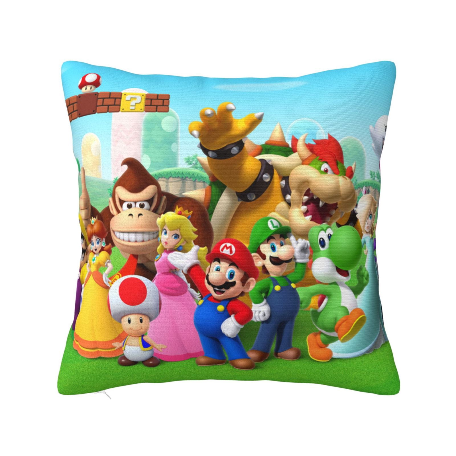 Cartoon Super Mario Decorative Throw Pillow Covers Cute Cartoon Game ...