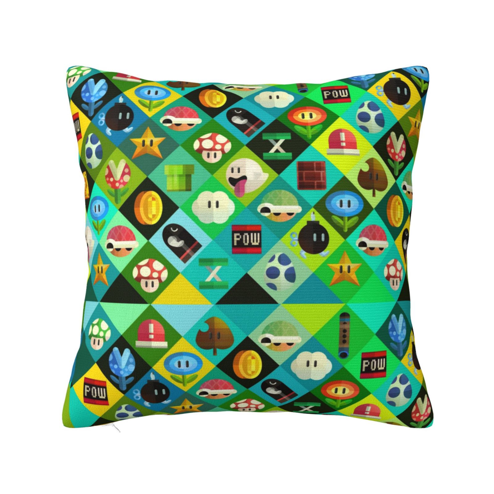 Cartoon Super Mario Decorative Throw Pillow Covers Cute Cartoon Game ...
