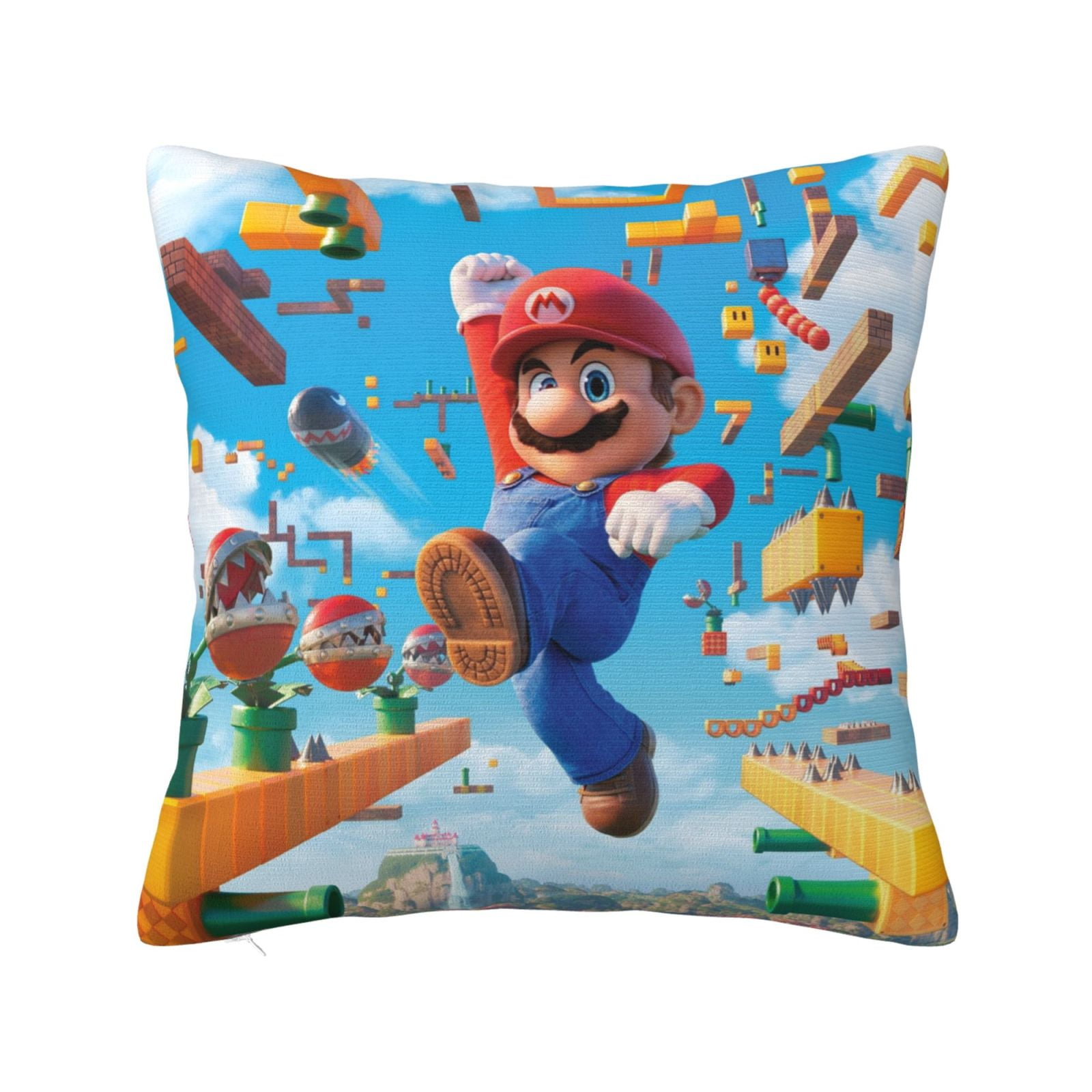 Cartoon Super Mario Decorative Throw Pillow Covers Cute Cartoon Game ...