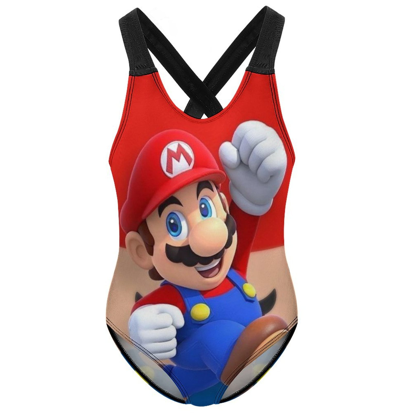 Cartoon Super Mario Girl's One-piece Swimsuit Summer Children's Beach ...