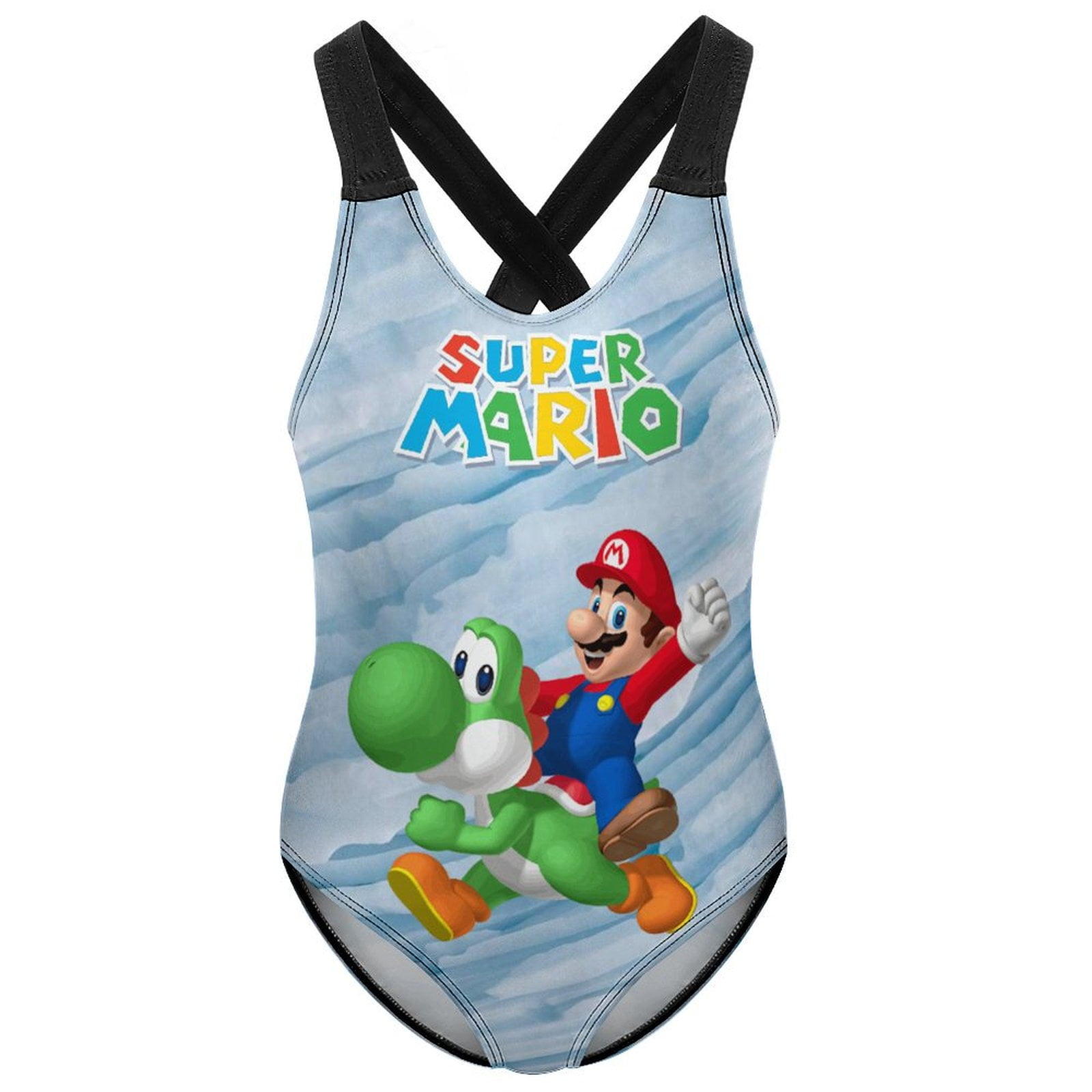 Cartoon Super Mario Girl's One-piece Swimsuit Summer Children's Beach ...