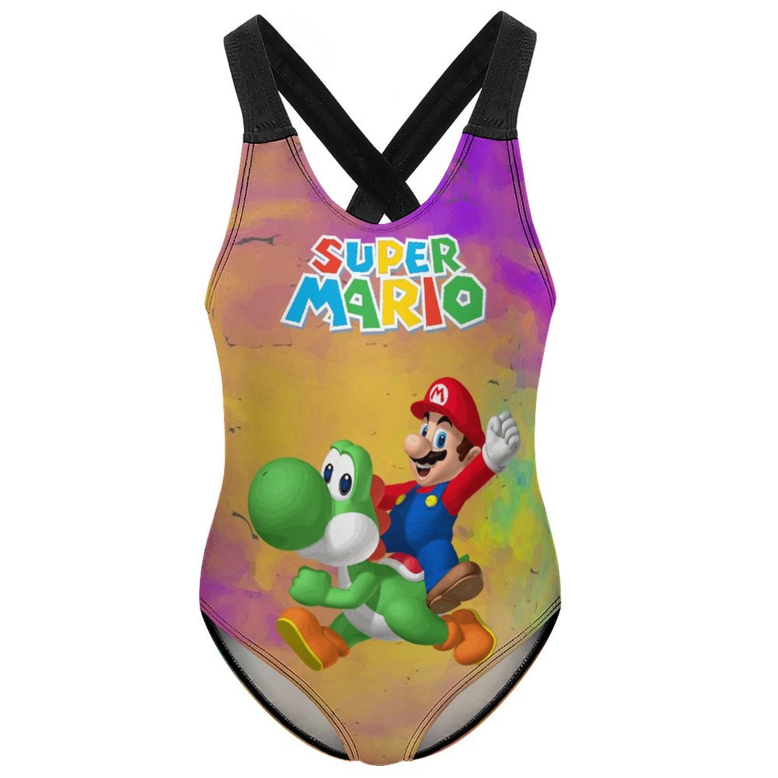 Cartoon Super Mario Girl's One-piece Swimsuit Summer Children's Beach ...
