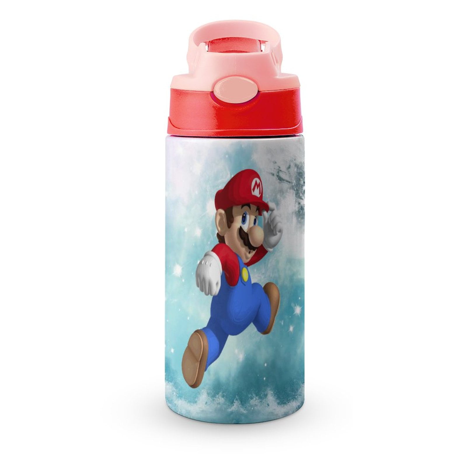Cartoon Super Mario Kid's Insulated Water Bottle With Straw Vacuum ...