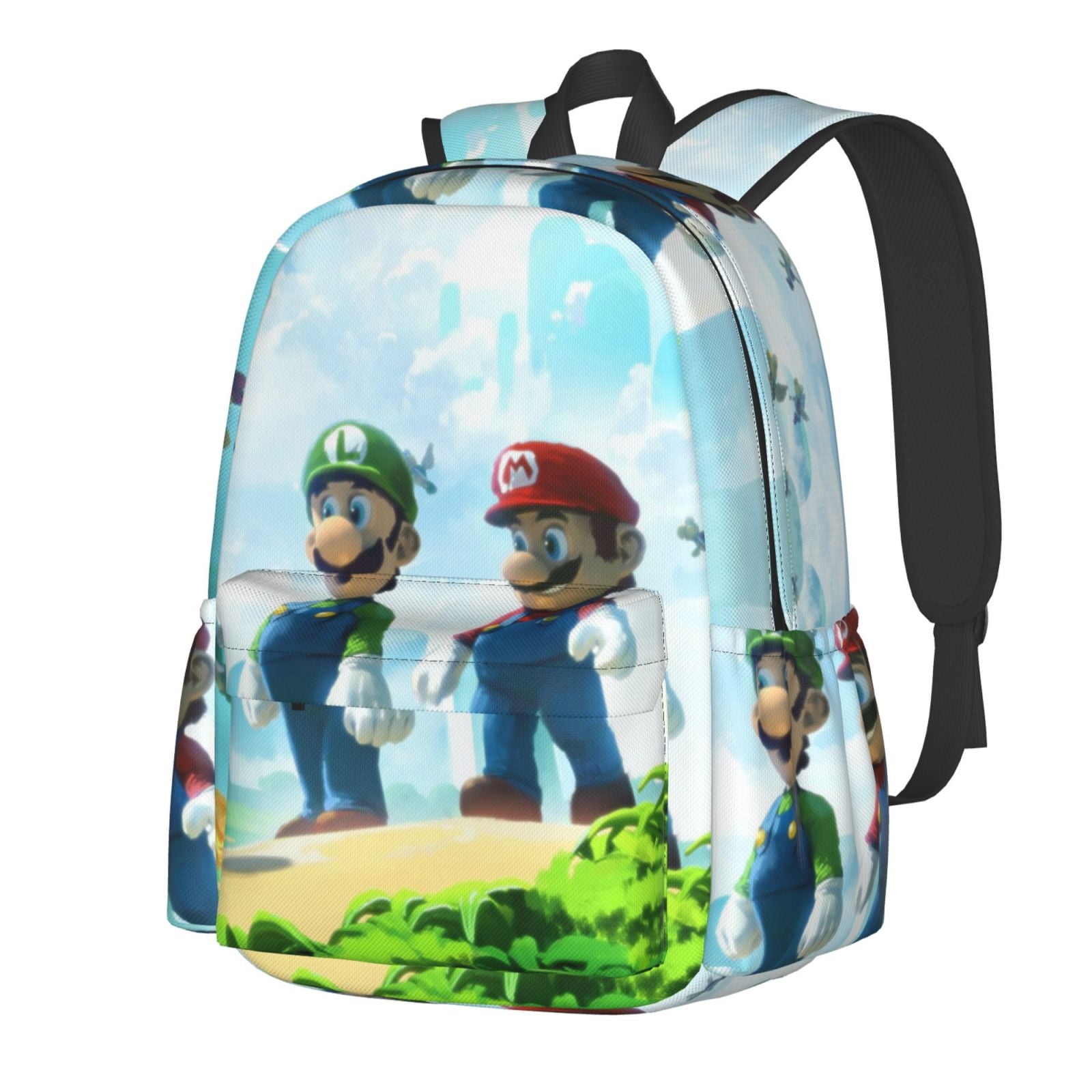 Cartoon Super Mario Luigi Backpack Laptop Daypack School Shoulders ...