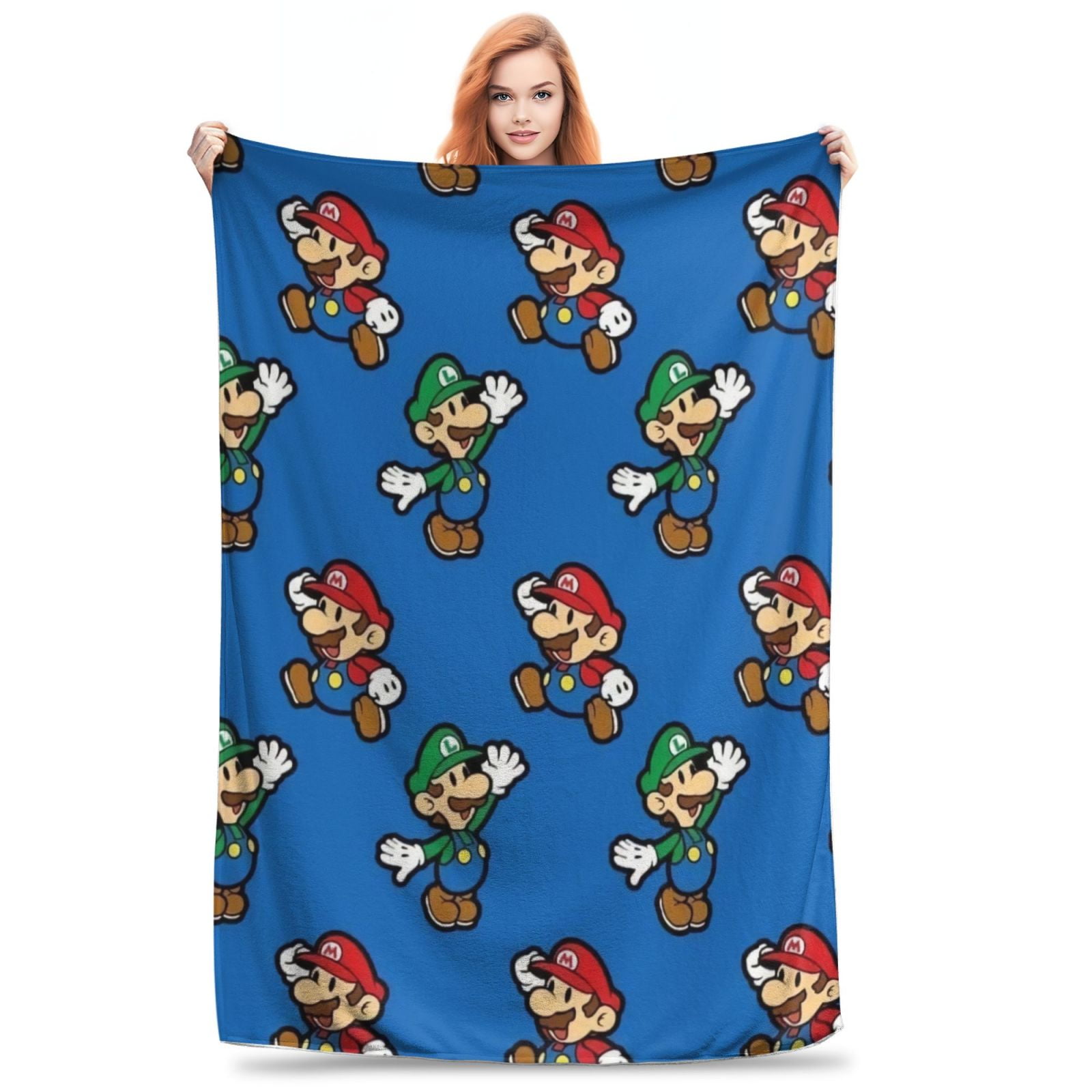 Cartoon Super Mario and Luigi Blanket Super Soft Throw Blanket ...