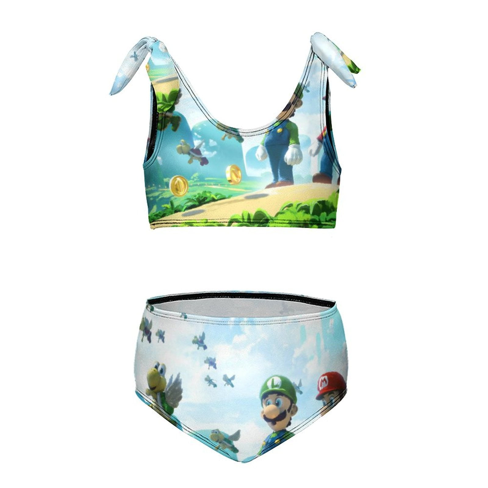 Cartoon Super Mario Luigi Kid's Swimwear Two Piece Swimsuit Summer ...