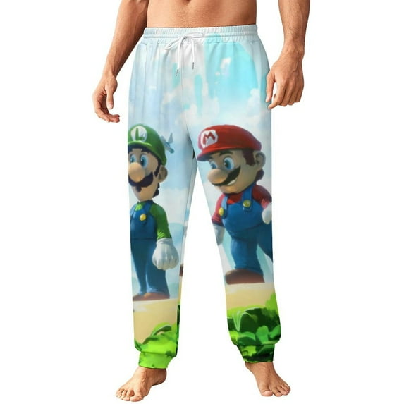 Cartoon Super Mario Luigi Men's Sweatpants Trousers 3D Printed Joggers ...