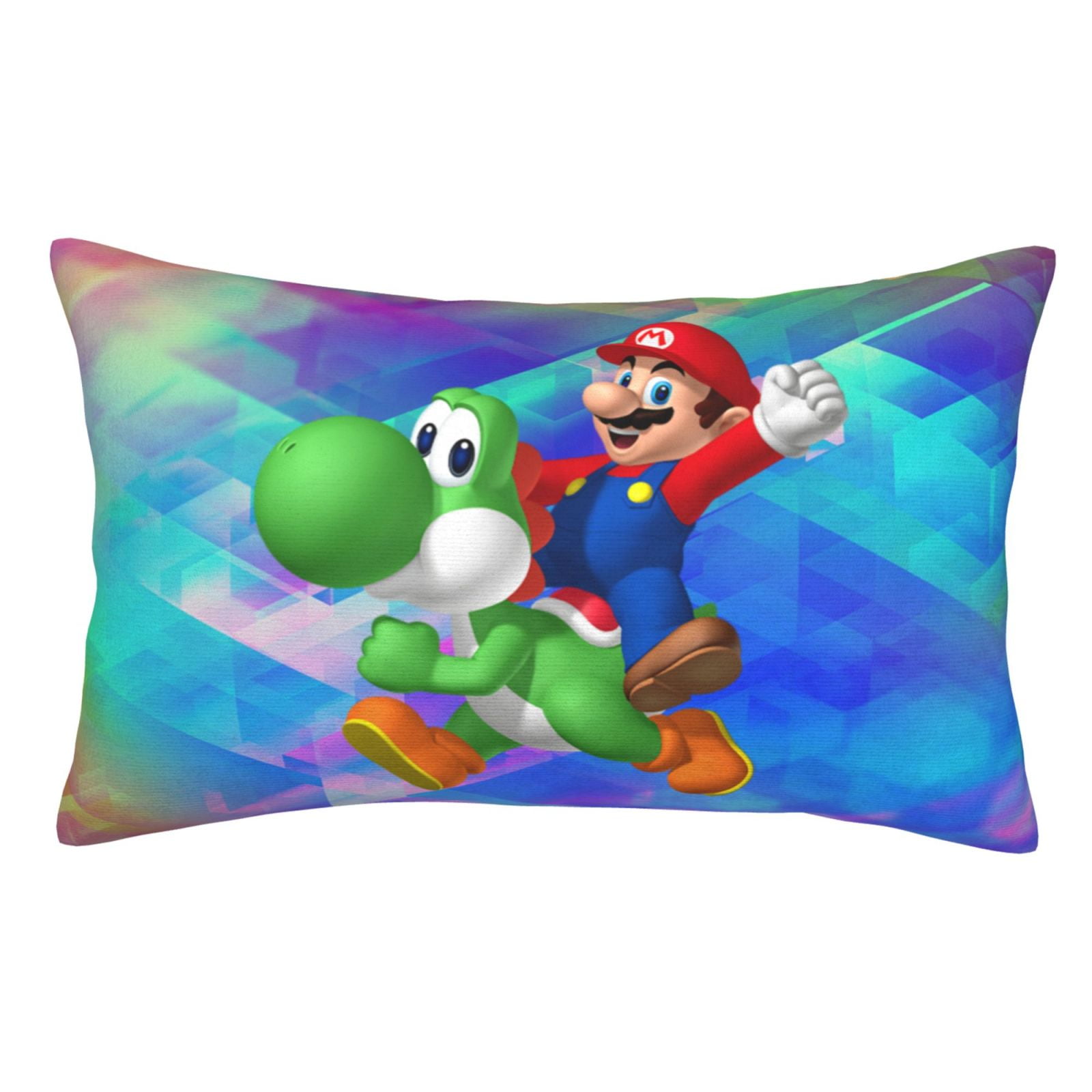 Cartoon Super Mario Pillowcase Decor Cushion Pillow Covers With Hidden ...