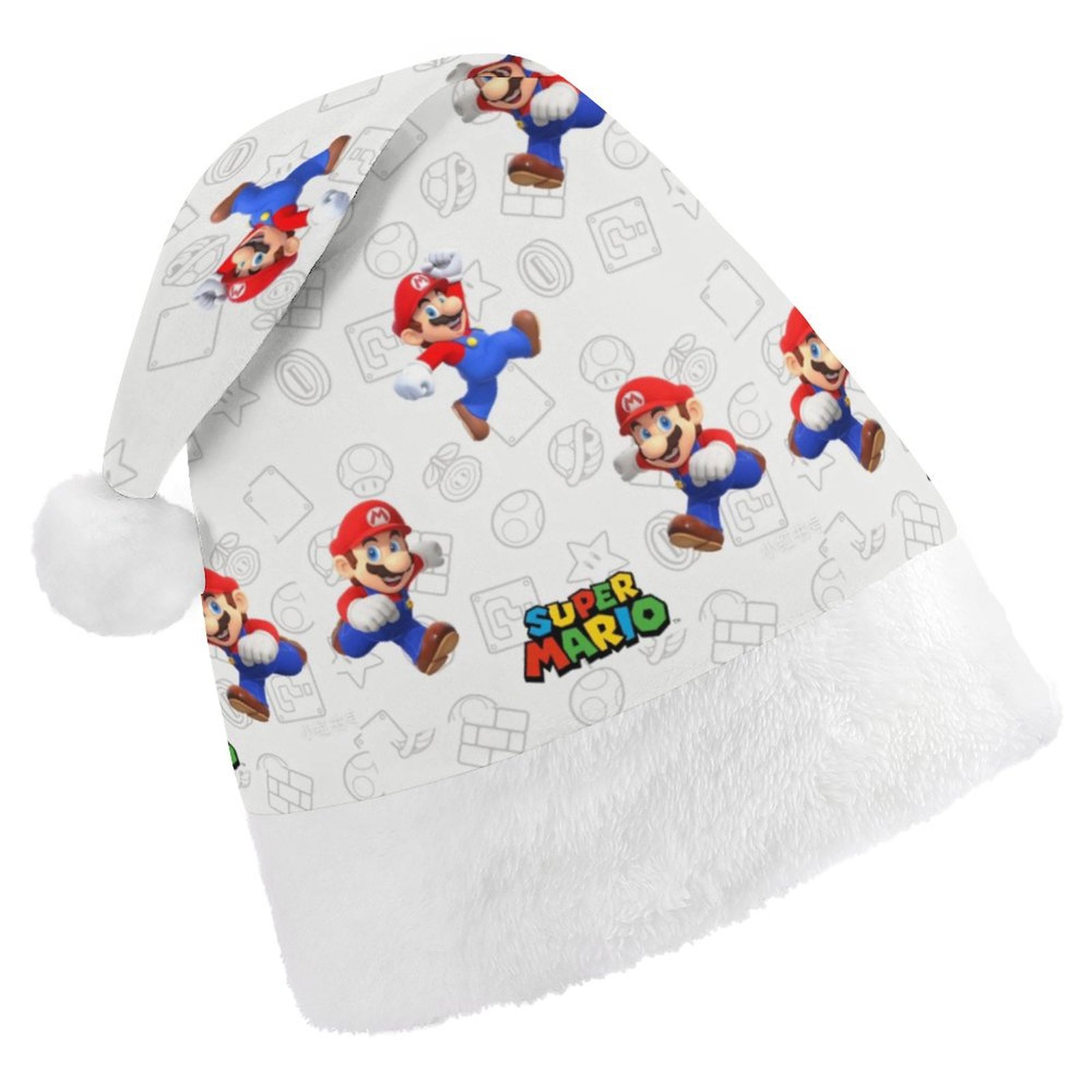 Cartoon Super-Mario Santa Hat,Cartoon Super-Mario Christmas Hat,Xmas ...