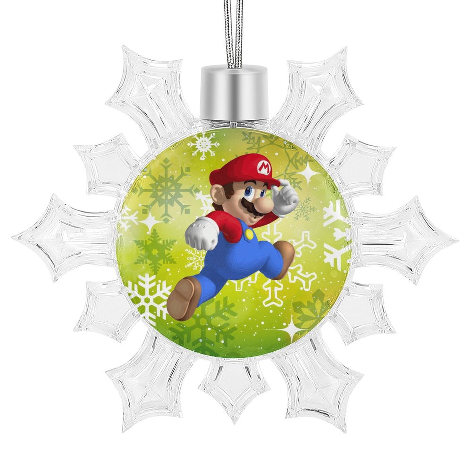Cartoon Super Mario Snowflake Shaped Christmas Decorative Pendant ...