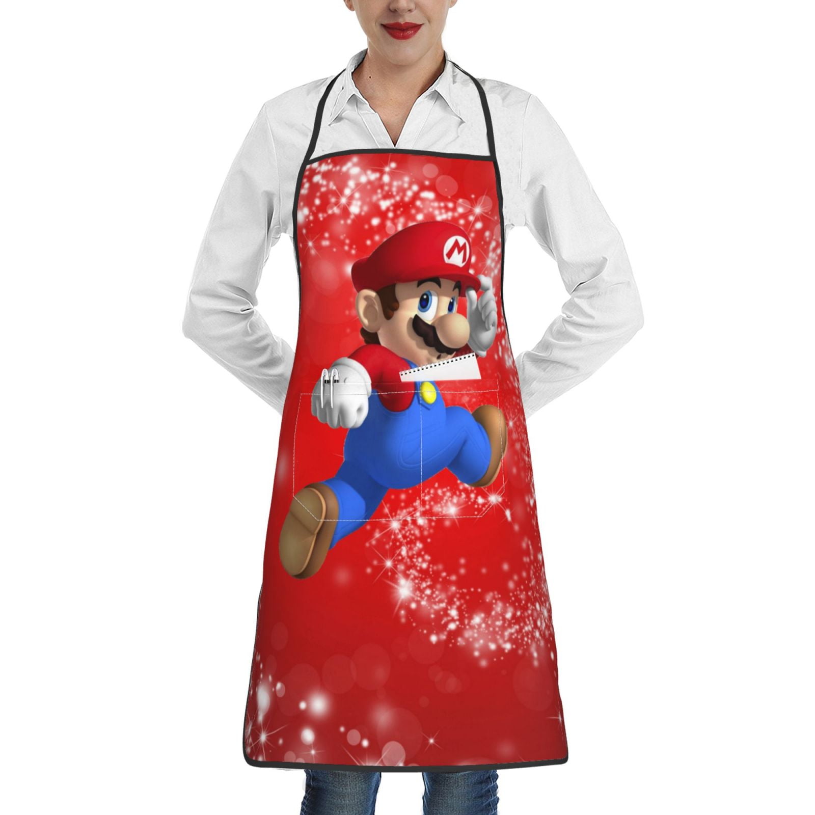 Cartoon Super Mario Waterproof Apron Home Decor Kitchen Fashion Apron ...