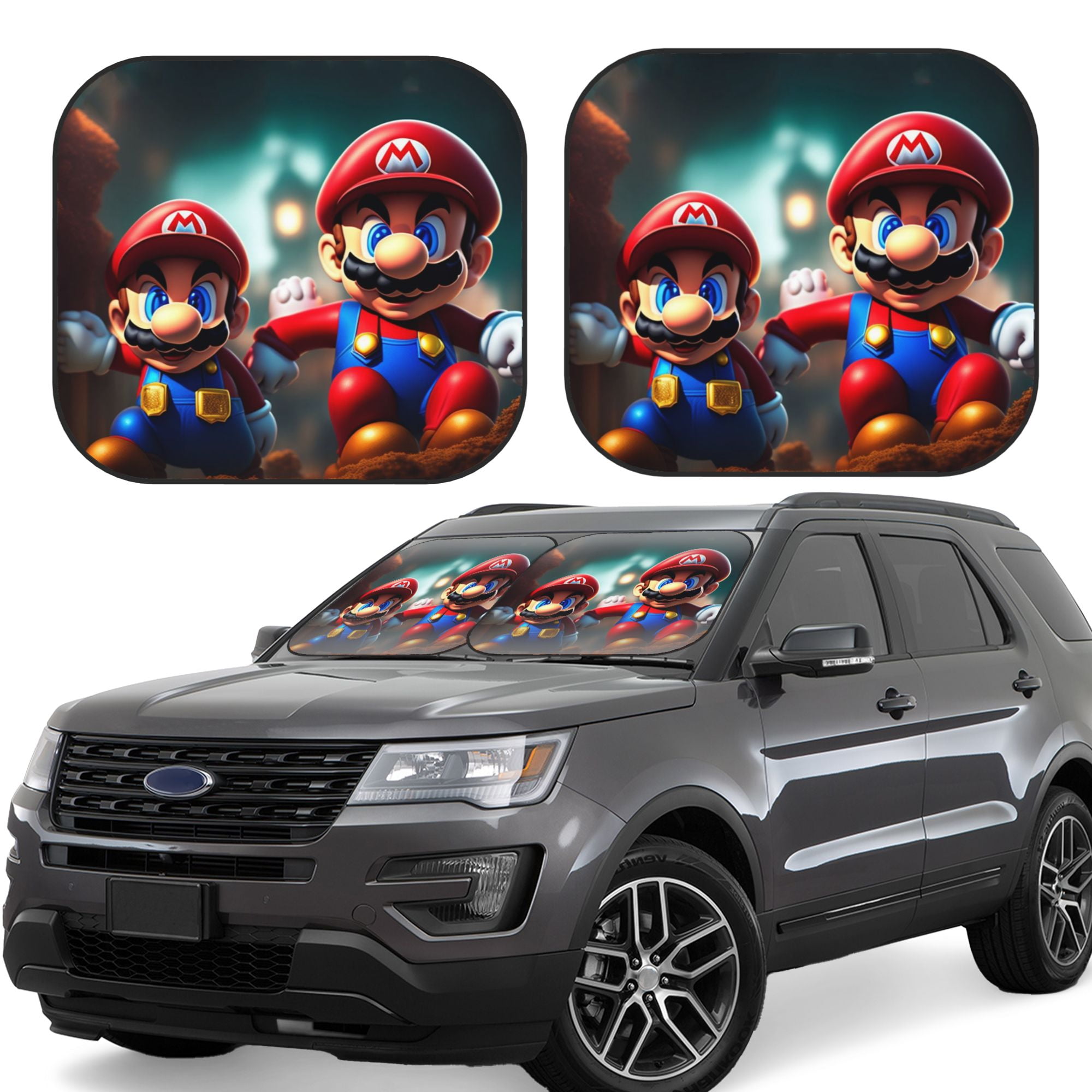 Cartoon Super Mario Windshield Sunshade for Car Truck & SUV - Folding ...