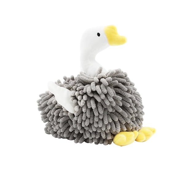 Cartoon Swan Fuzzy Ball Hand Towels with Loop, Cute Stuffed Chenille ...