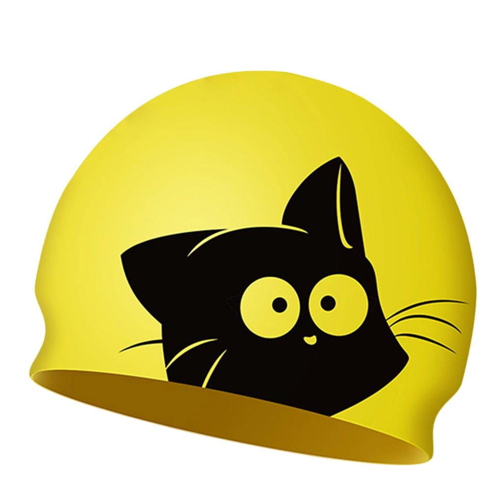 Cartoon Swim Cap Silicone Swimming Caps for Toddler Children Youth ...