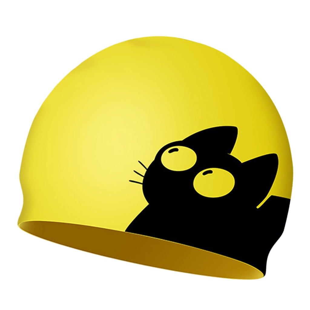 Cartoon Swim Cap Silicone Swimming Caps for Toddler Children Youth ...