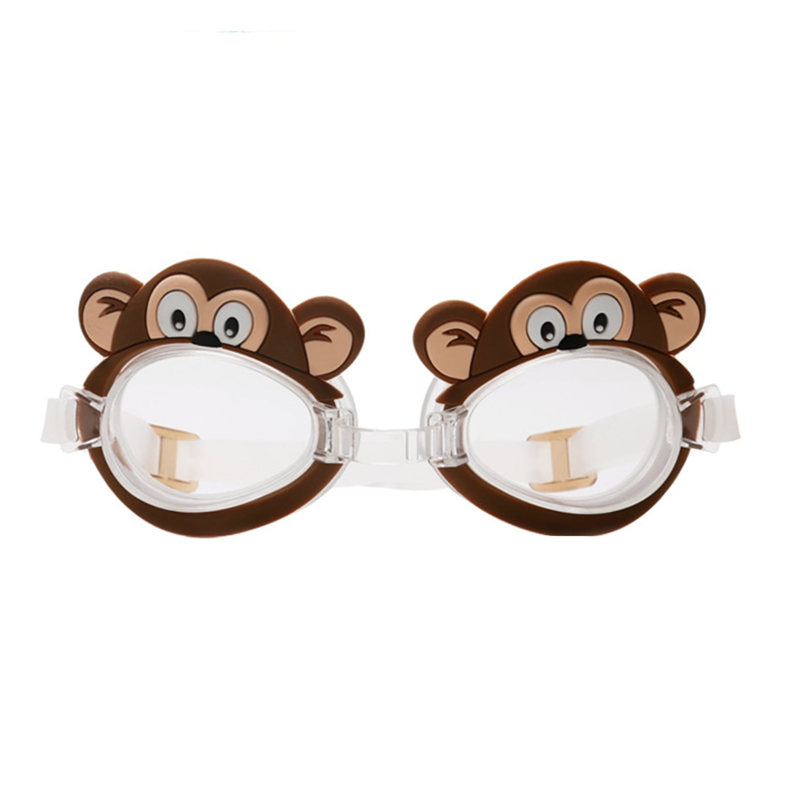 Cartoon Swimming Glasses with Adjustable Strap Nose Clip Transparent ...
