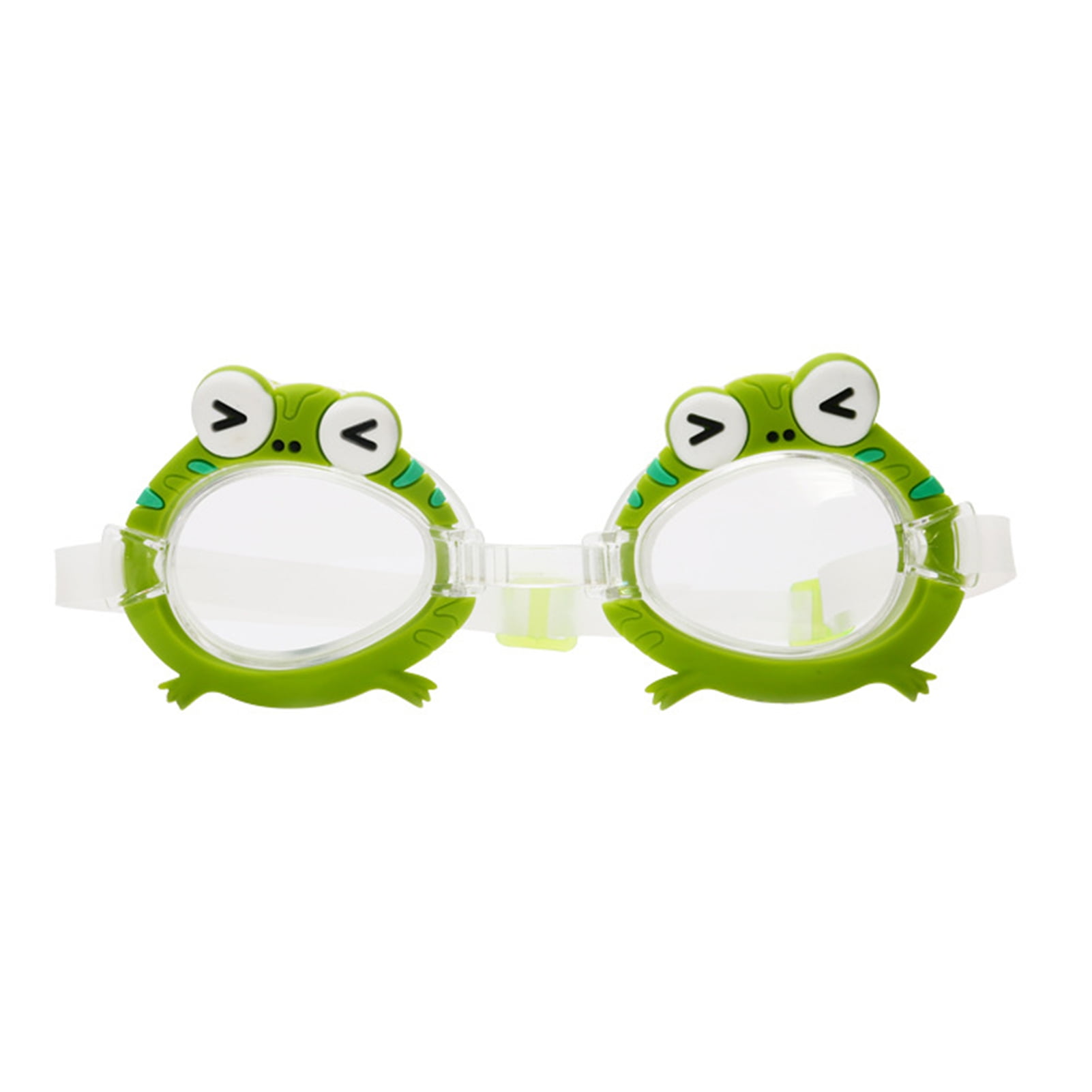Cartoon Swimming Glasses with Adjustable Strap Nose Clip Transparent ...