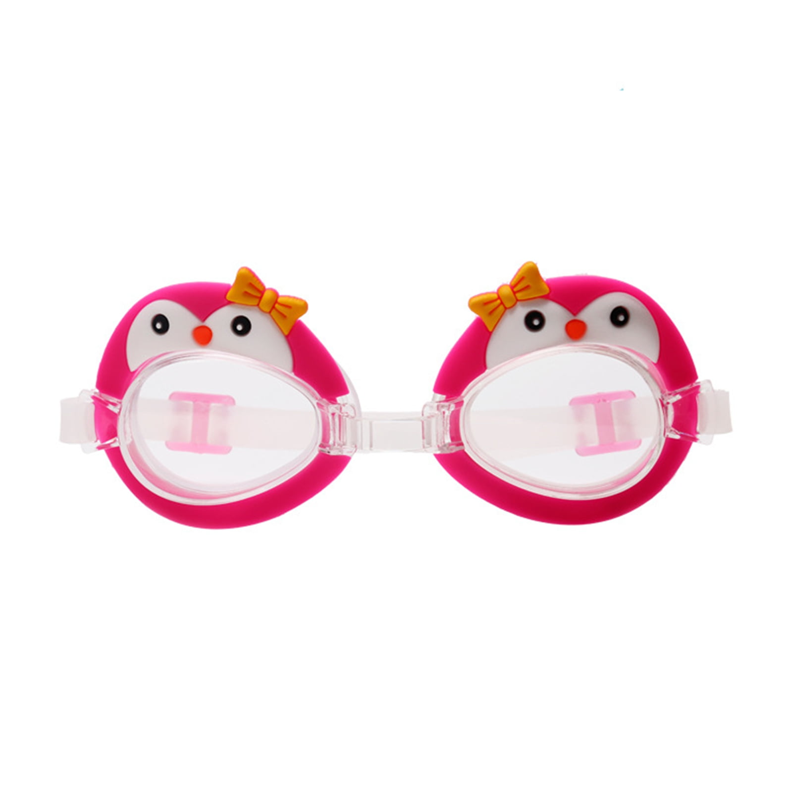 Cartoon Swimming Glasses with Adjustable Strap Nose Clip Transparent ...