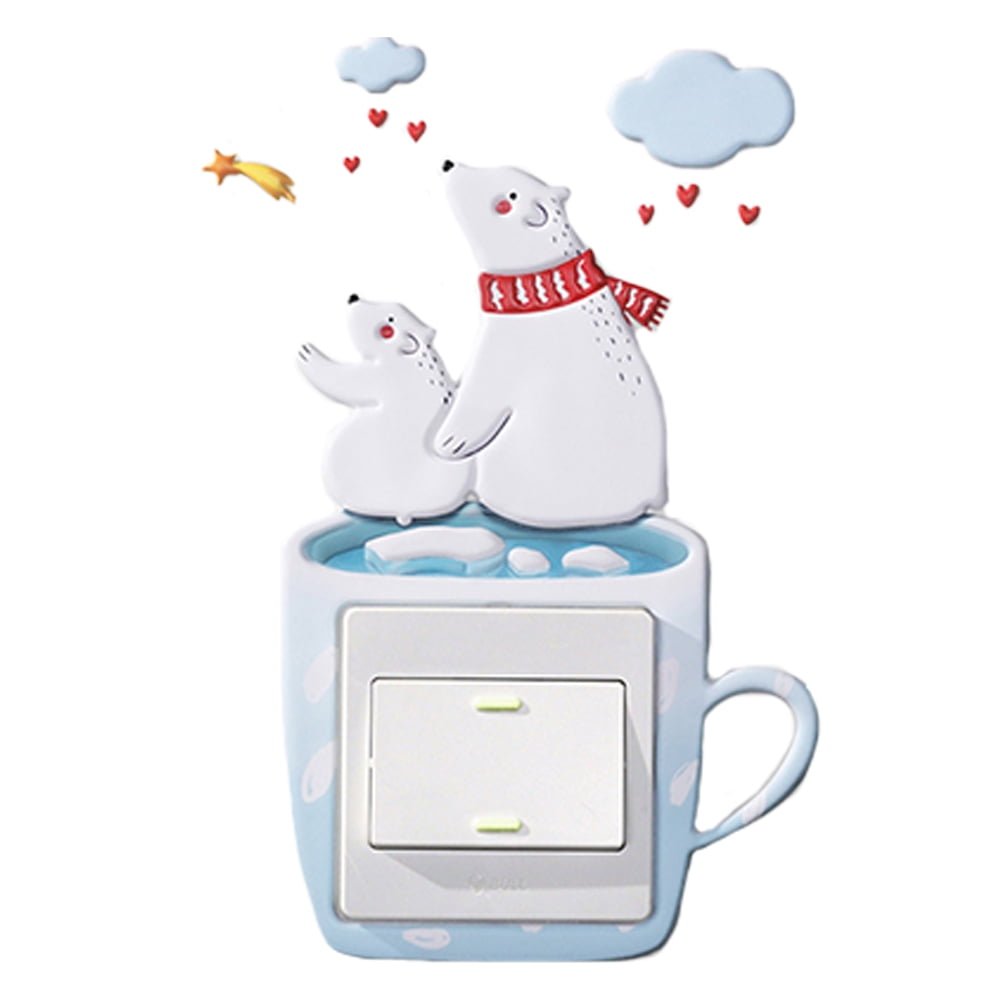 Cartoon Switch Stickers Acrylic Wall Sticker Light Switch Decoration ...