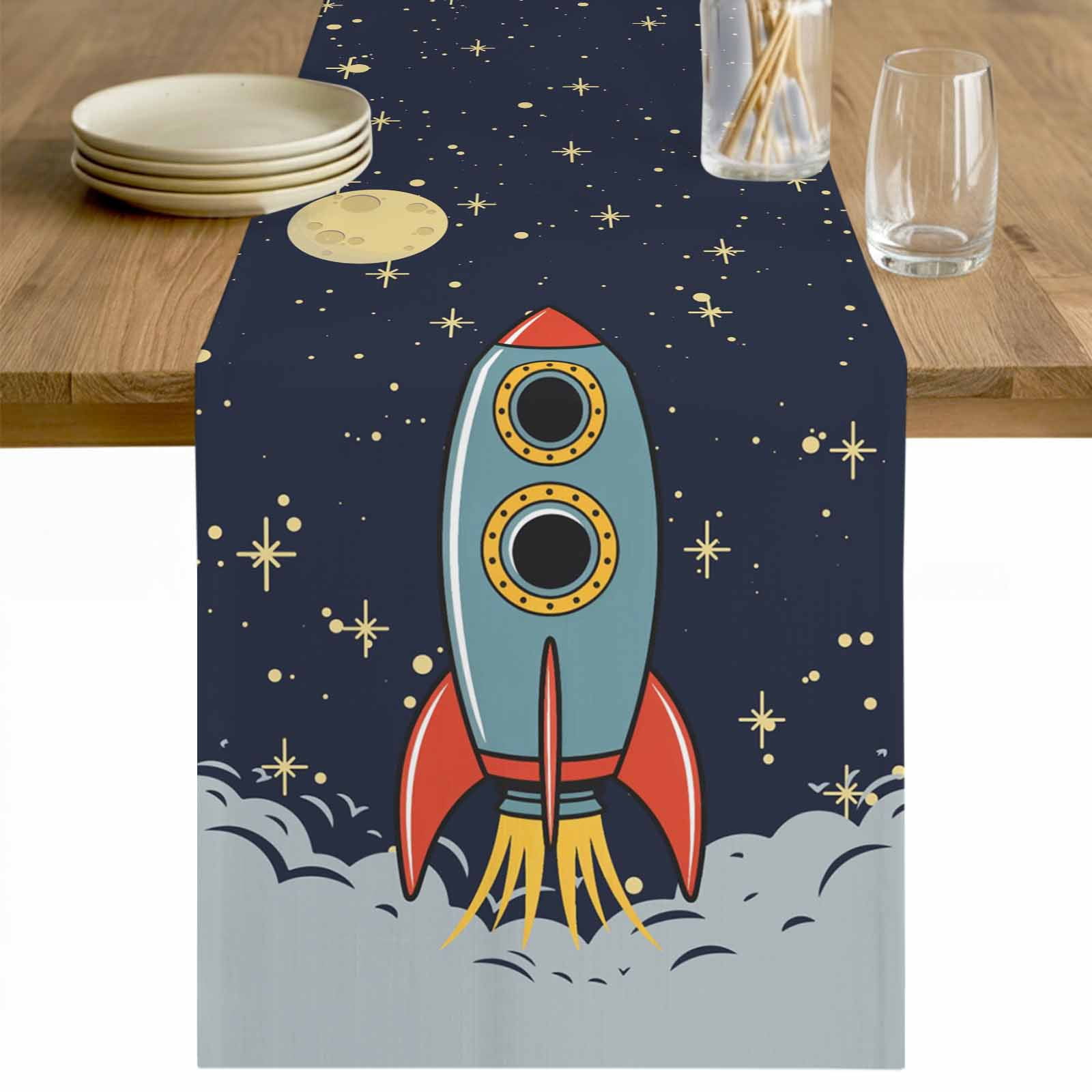 Cartoon Table Runner 120 Inches Long Farmhouse Dress Scarves, Moon ...