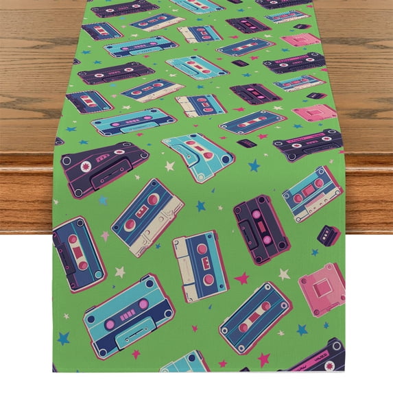 Cartoon Tape Table Runners Washable Dresser Dining Coffee Table Runner ...