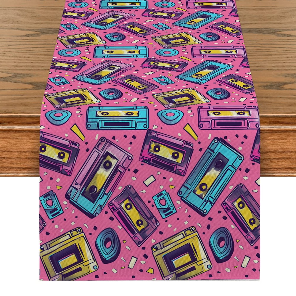 Cartoon Tape Table Runners Washable Dresser Dining Coffee Table Runner ...